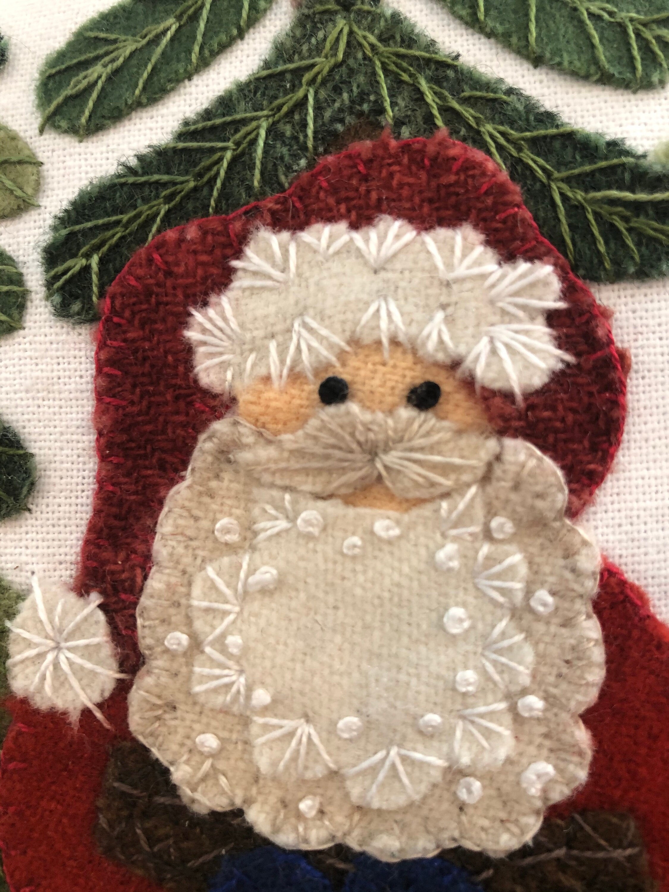 Paper Pattern, Woodland Santa, Wool Applique, Pillow, Wool Fabric ...