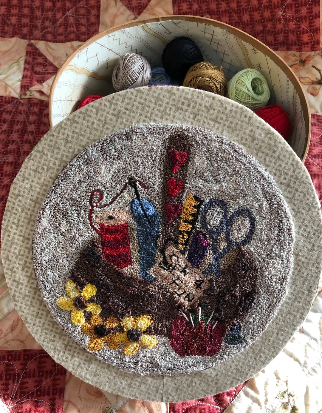 Sew 4 Fun in Punch Needle, Digital Download, PN176 Punch Needle Design ...