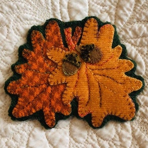 Autumn Ornaments, Paper Pattern, Bowl Fillers, Wool Applique, Punch ...