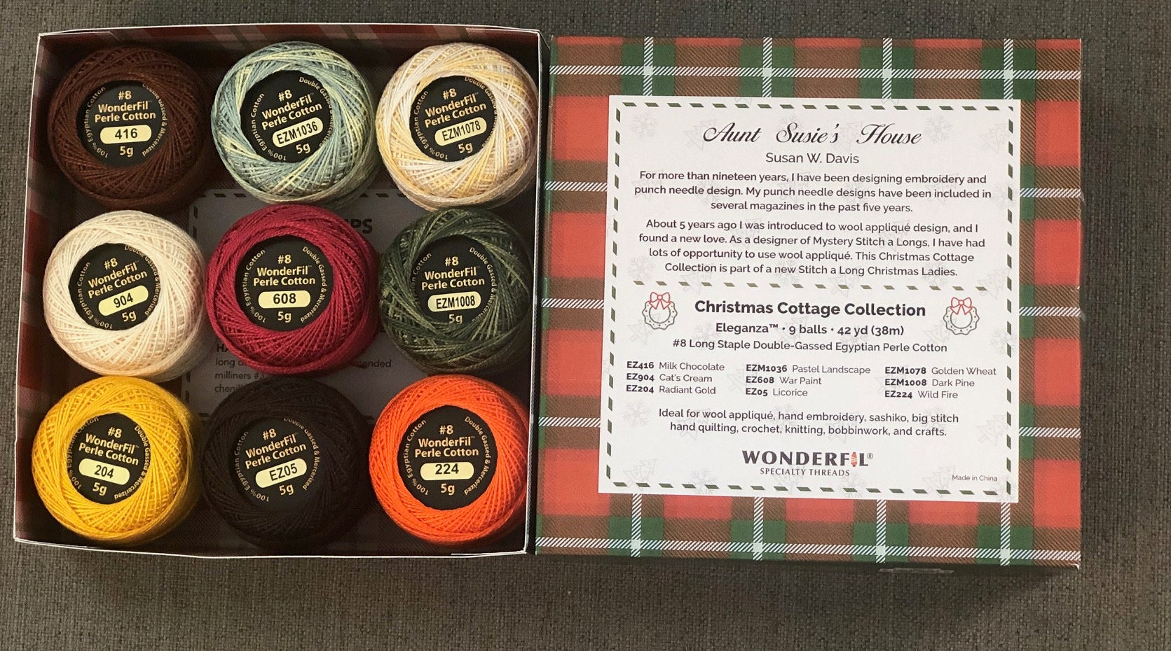 Christmas Cottage Thread Box, Wonderfil Size 8, Perle Cotton, Nine ...