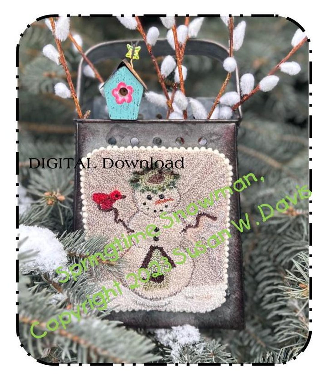 Springtime Snowman, DIGITAL Download - Etsy