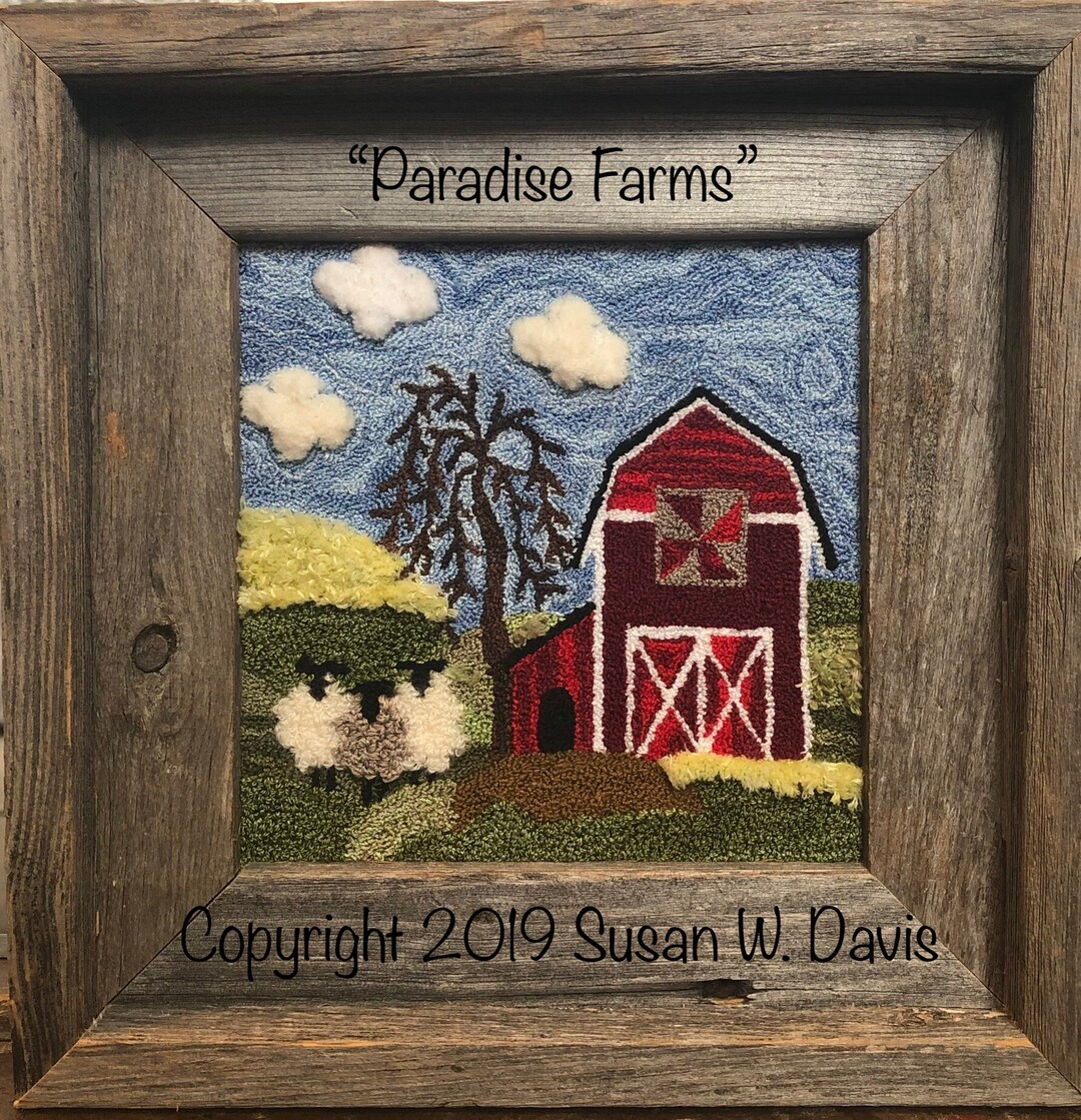 Punch Needle Art, Digital Download Jpeg and PDF Files, Paradise Farms ...