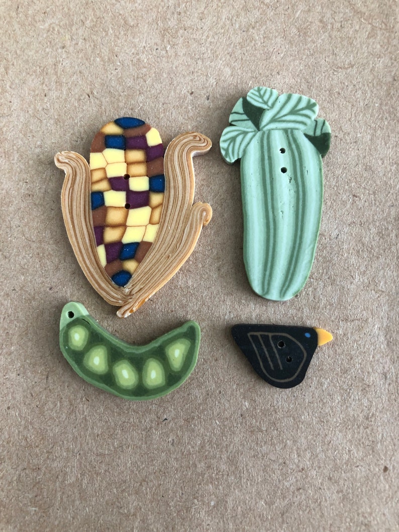 Veggie Buttons, Hand Made - Etsy