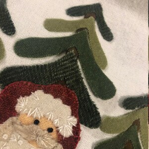 Paper Pattern, Woodland Santa, Wool Applique, Pillow, Wool Fabric ...