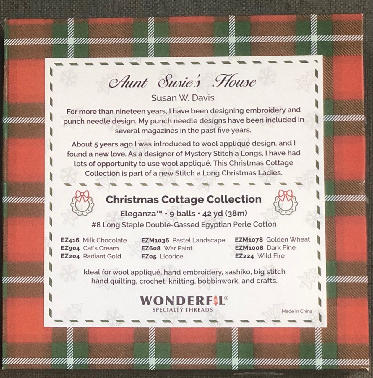 Christmas Cottage Thread Box, Wonderfil Size 8, Perle Cotton, Nine ...