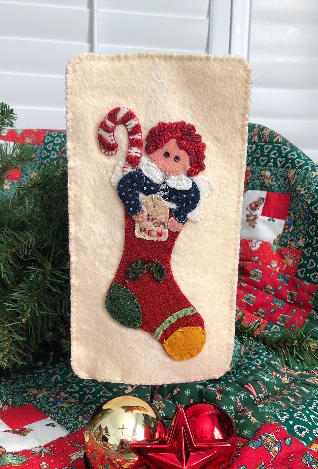 Stocking Stuffer, Paper Pattern or Wool Kit, Wool Applique, W176K - Etsy