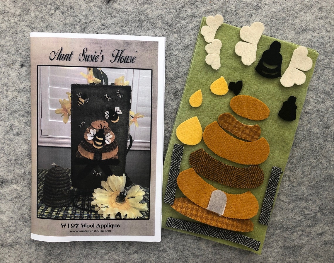NEW Spring Bees Precut Wool Applique Kit Printed Pattern - Etsy
