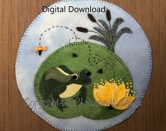 Wild and Wonderful Stitch a Long 1 Down by the Lily Pond | Etsy