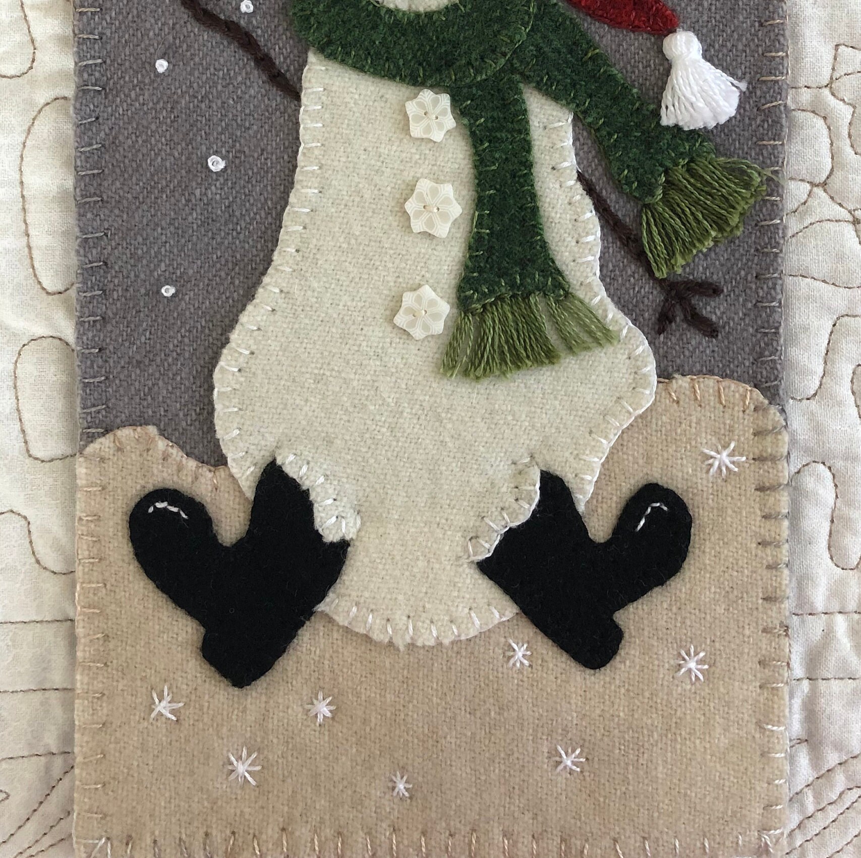 Snow Buddy, Just Because Series, Wool Applique, Epattern, Designer ...
