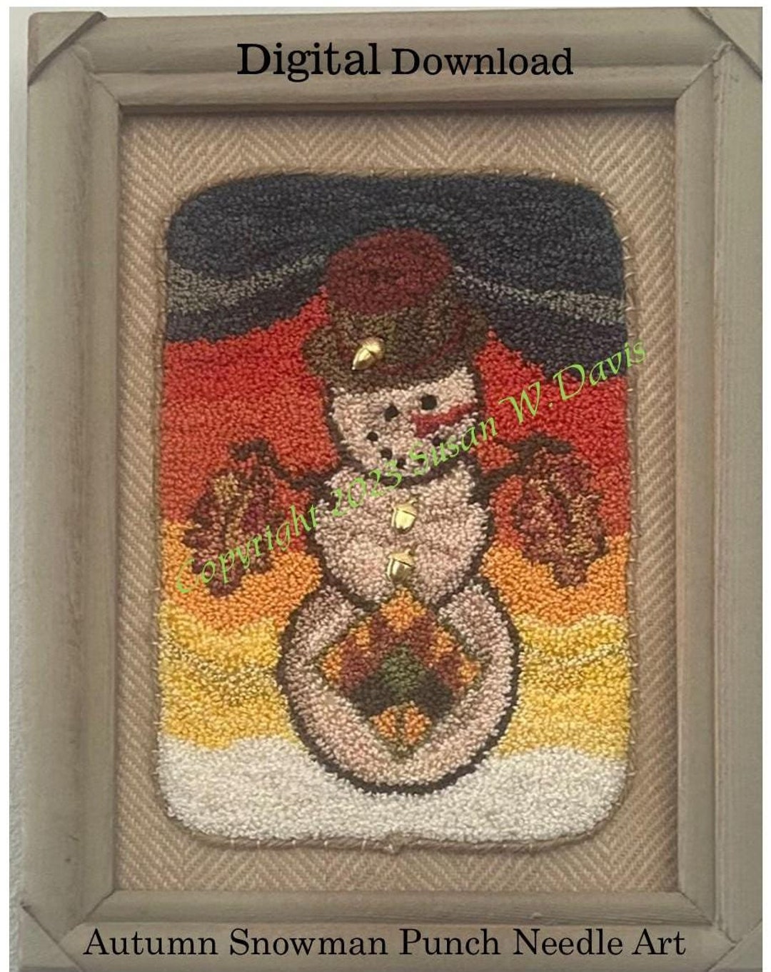 Autumn Snowman, DIGITAL Download, Designer Susan W. Davis - Etsy