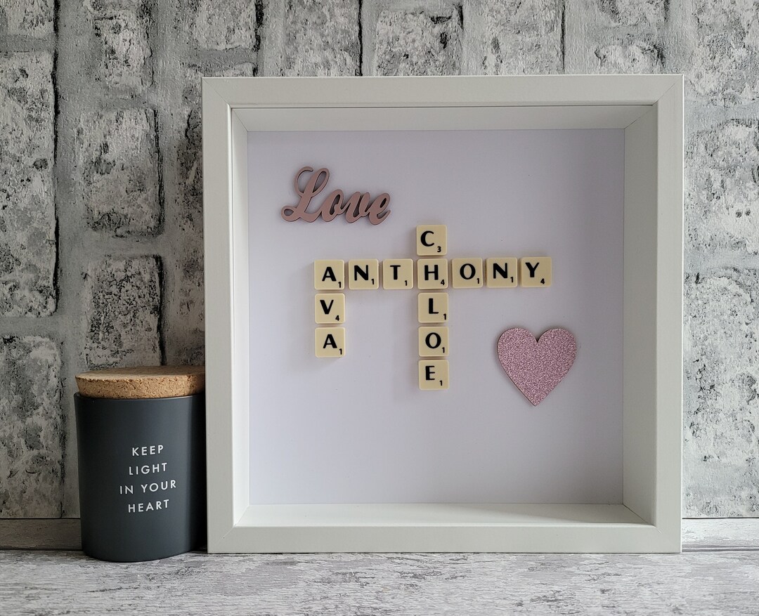 Scrabble Picture Box Frame Word Art Relationship Couples Love - Etsy UK