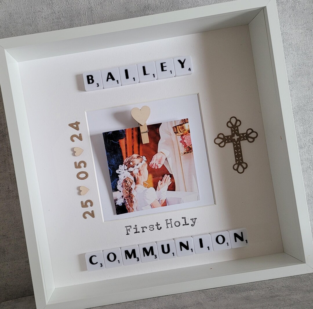 10x10 Frame | 6cm Deep | Communion | Baptism | Christening | Naming ...