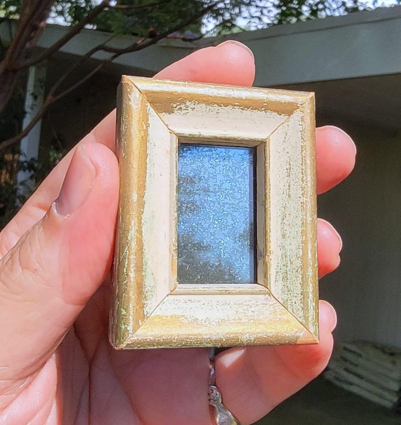 Vintage Dollhouse 1:12 Miniature MCM Mirror Picture Frame; Handmade ...