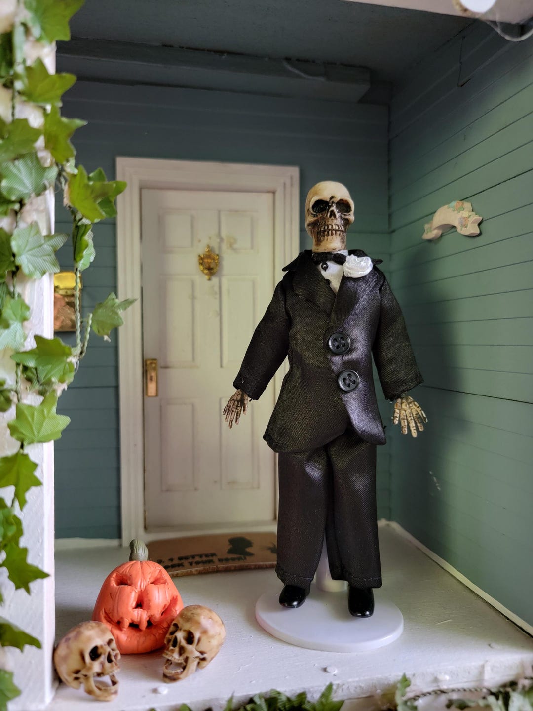 Skeleton Groom 1:12 Scale Custom Doll. FREE SHIPPING. Haunted Gothic ...