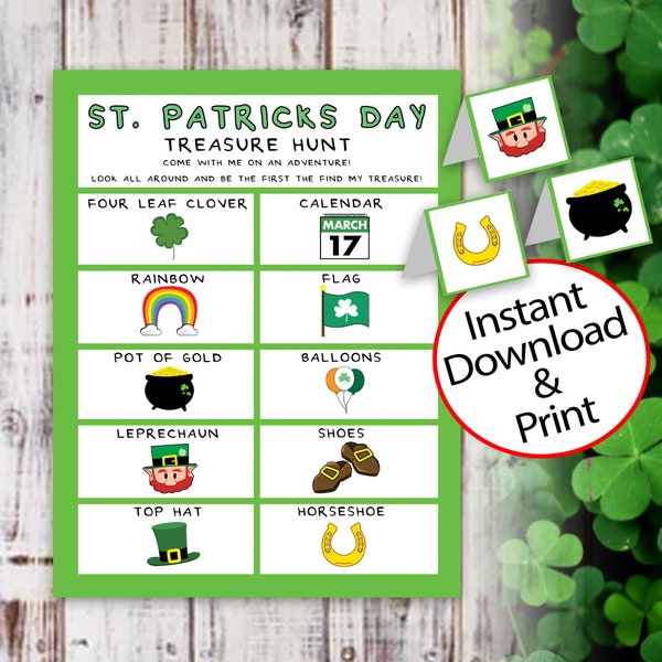 St Patricks Day Scavenger Hunt - Etsy