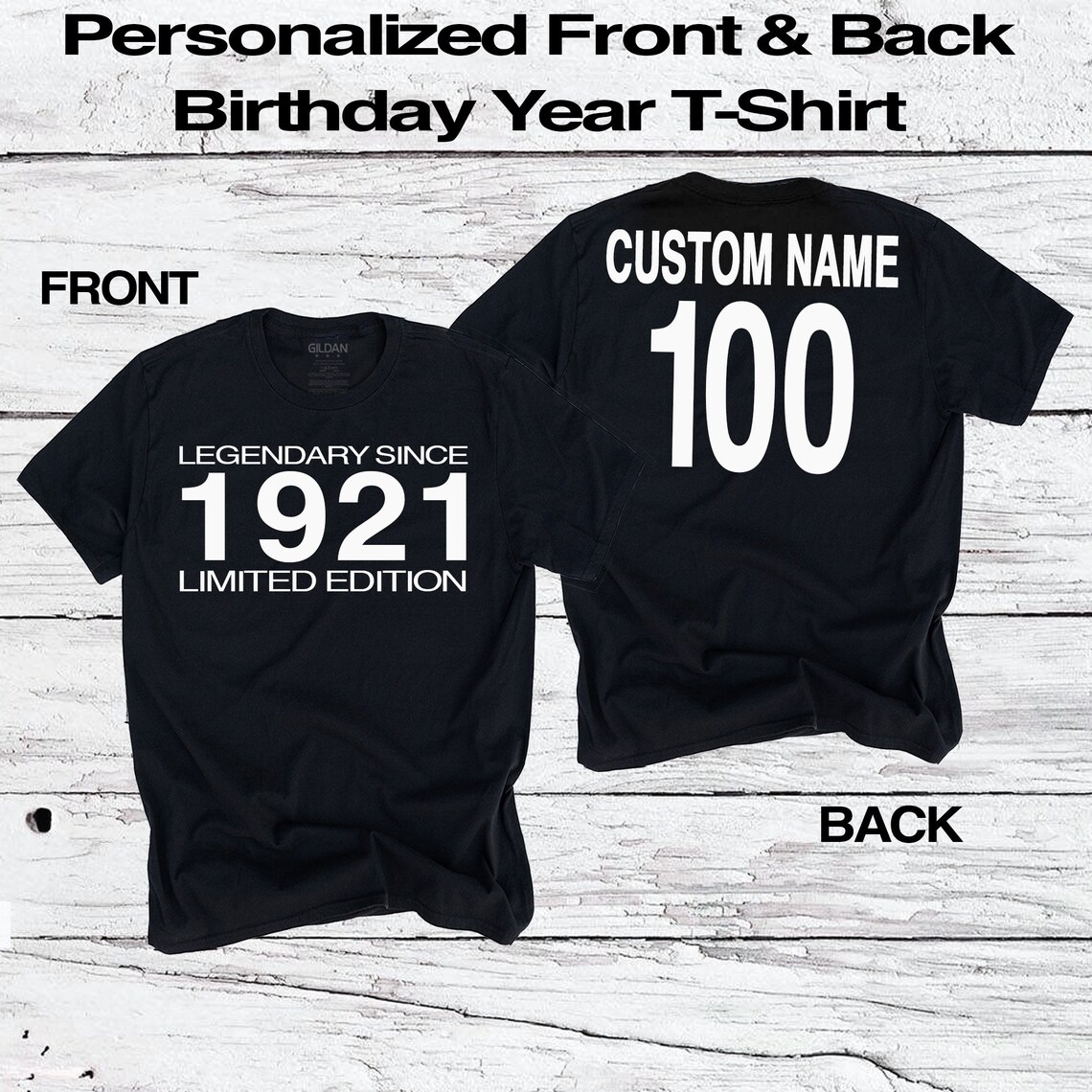 100th Birthday T-Shirt Legendary Since 1921 Limited Edition | Etsy