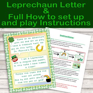 Leprechaun Scavenger Hunt, St Patricks Day Scavenger Hunt for Kids ...