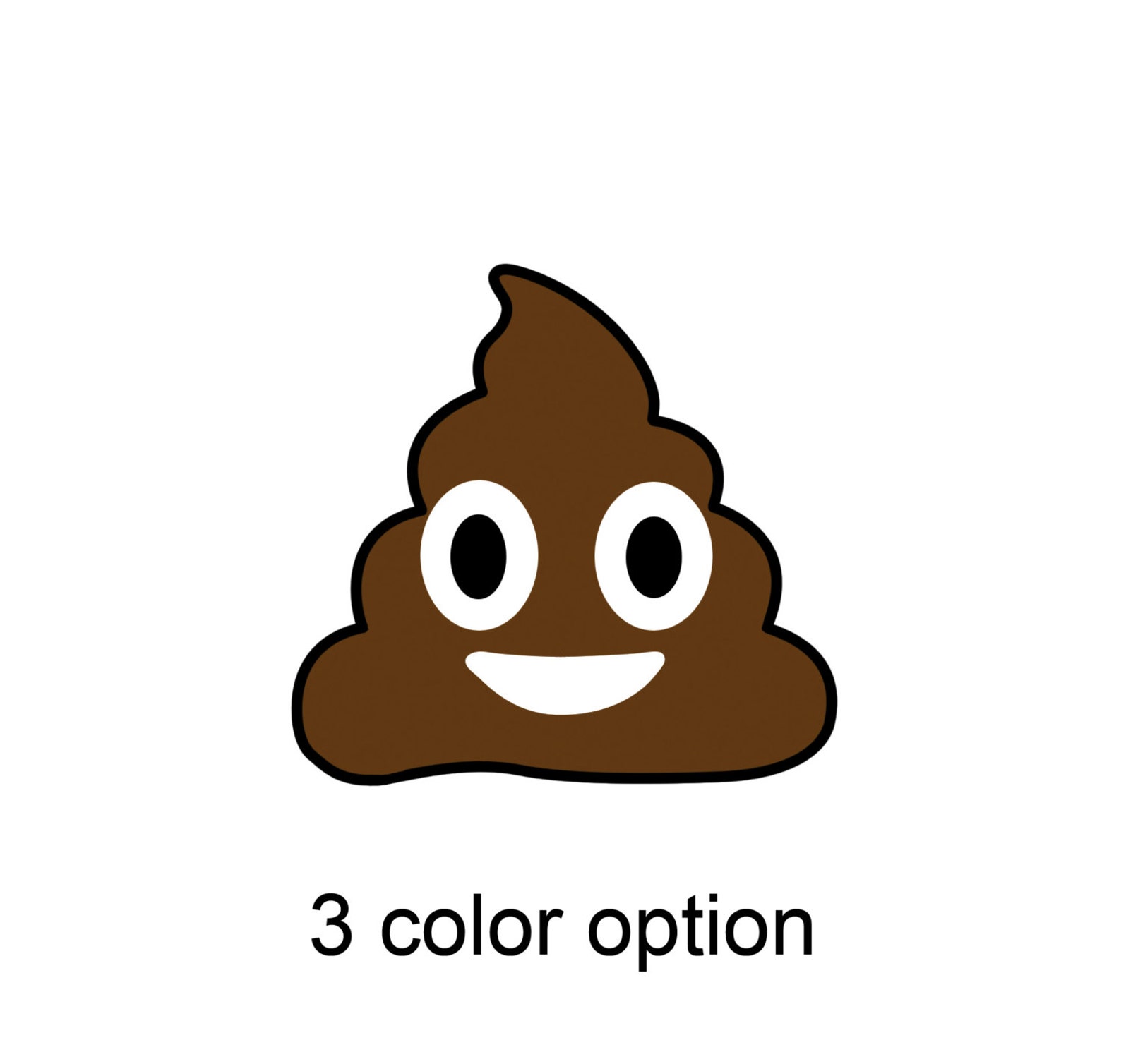 Poop Emoji | 3 Color Die-cut Indoor/outdoor Vinyl Sticker Decal | Stick ...