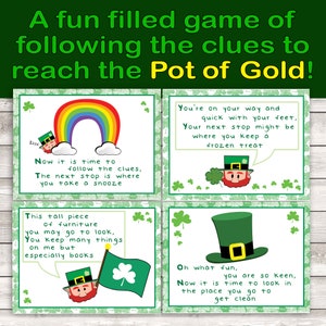 Leprechaun Scavenger Hunt, St Patricks Day Scavenger Hunt for Kids ...