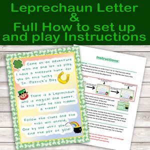 St Patricks Day Scavenger Hunt Clues, Download & Print | Pot of Gold ...