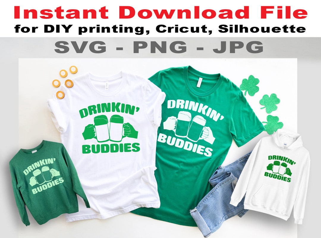 Drinkin' Buddies St Patricks Day Svg | Friends, Couple, Matching | SVG ...