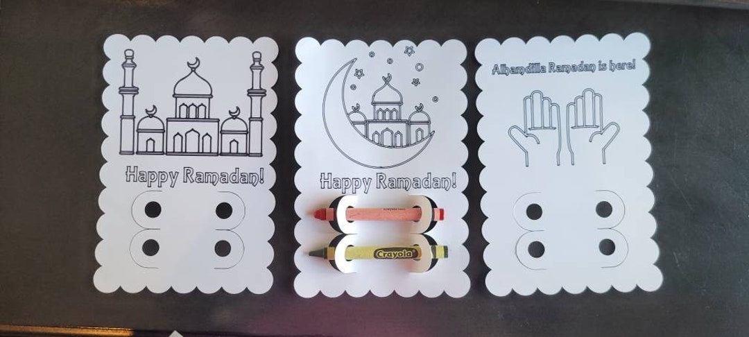 Ramadan Coloring Favors/cards - Etsy