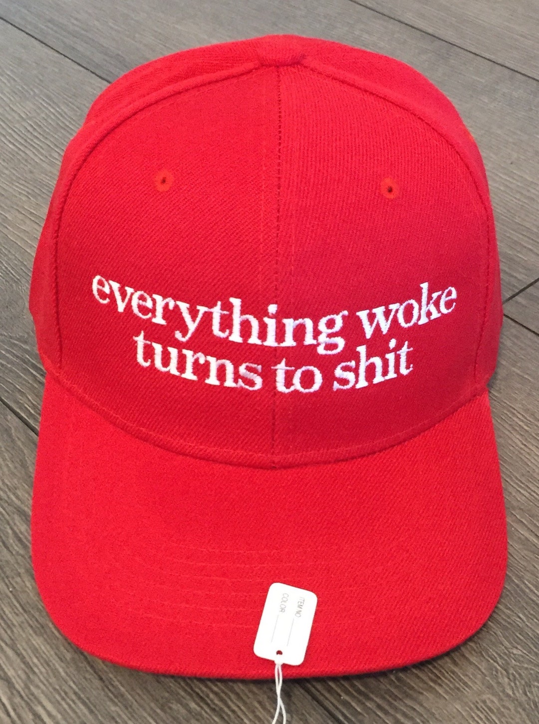Everything WOKE Turns to Shit Hat, Embroidered Political Slogan Cap - Etsy