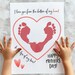 Mothers Day Footprint Craft, Heart My First Mothers Day Baby Footprint ...