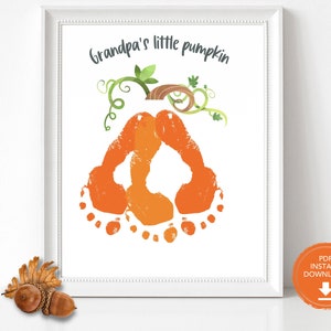 Our Little Pumpkin Footprint Craft Thanksgiving Printable - Etsy