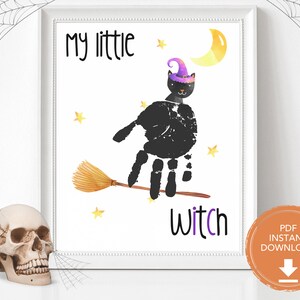 Witch Halloween Handprint Craft DIY Craft for Kids Art - Etsy