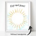 Rise and Shine Sun Handprint Activity, Preschool or Toddler Handprint ...