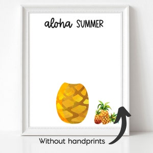 Hello Summer Handprint Art, Handprint Craft, Printable Summer Camp Arts ...