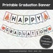 Printable Graduation Banner, Preschool Graduation Decorations ...