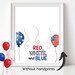 Red White & Blue 4th of July Handprint Art, Fourth of July Handprint ...