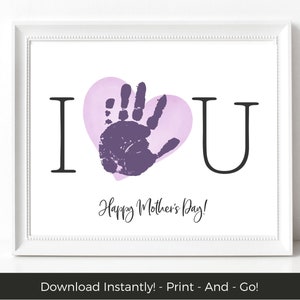 Mothers Day Printable Handprint Art, Mothers Day Gift From Kids ...