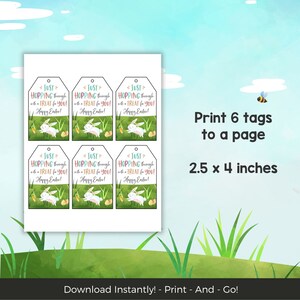 Printable Easter Gift Tag, Easter Treats Tag, Neighbor Gift Idea ...