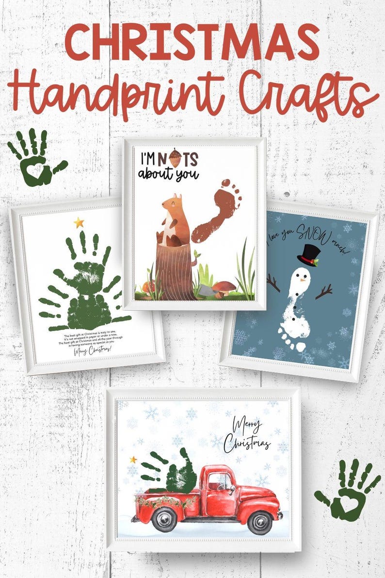Christmas Tree Handprint Kids Christmas Craft, Baby's First Christmas ...