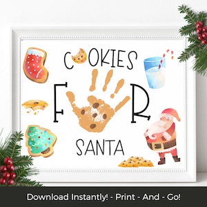 Santa Handprint Christmas Craft DIY, Baby's First Christmas, Toddler ...