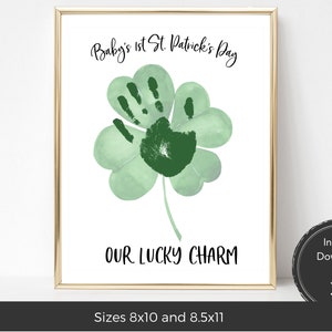 Handprint St Patricks Day Activity Kids Handprint Craft - Etsy