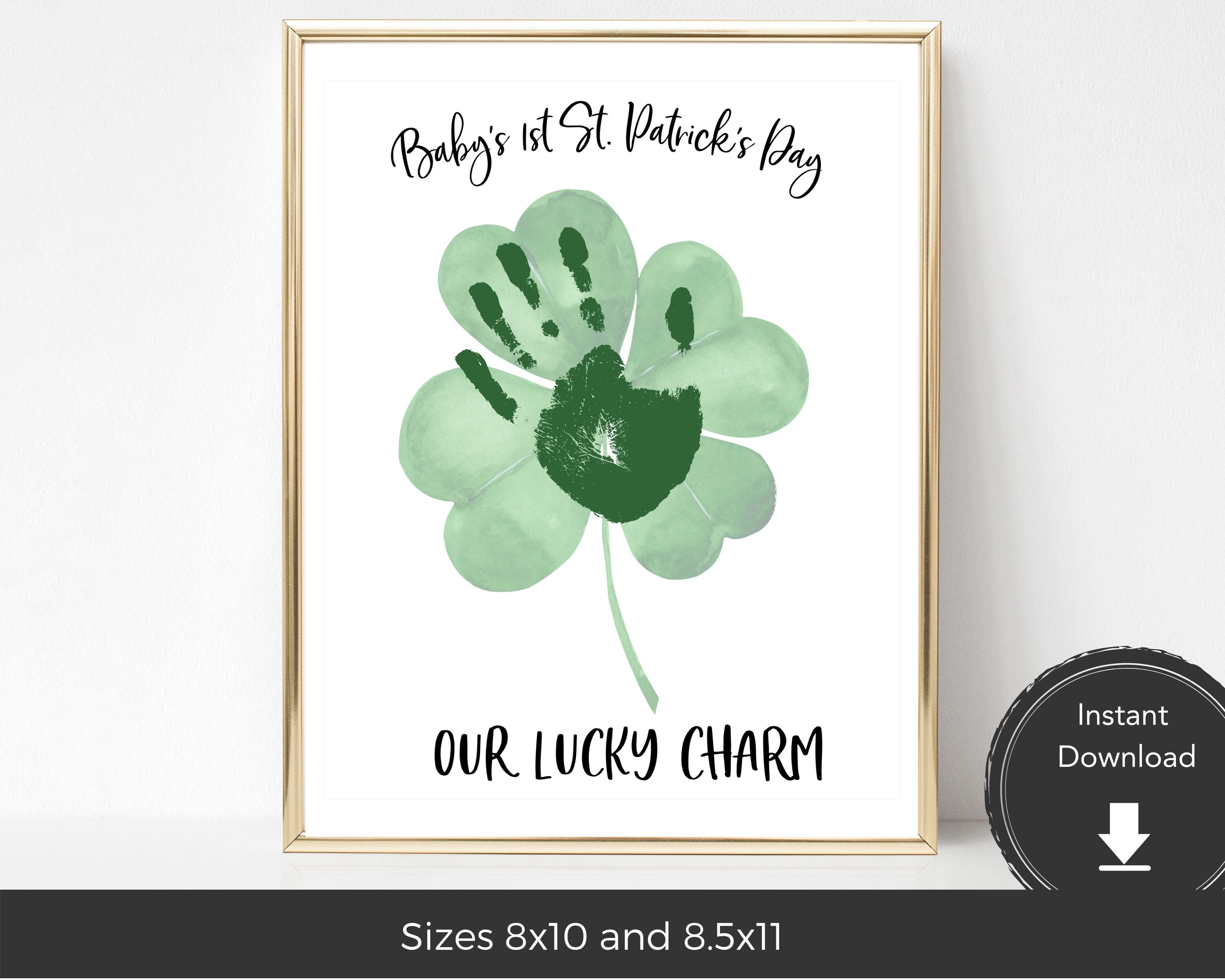 Handprint St Patricks Day Activity Kids Handprint Craft - Etsy