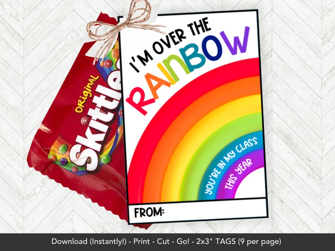 Rainbow Treat Gift Tag, Back to School Gift Tag, Meet the Teacher Open ...
