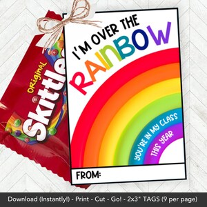 Rainbow Treat Gift Tag, Back to School Gift Tag, Meet the Teacher Open ...