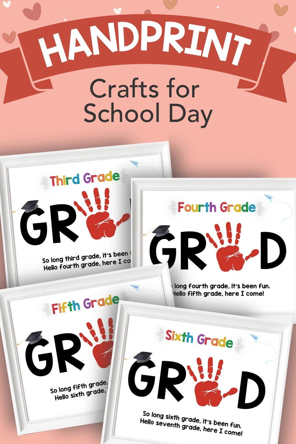 Last Day of School Activities, Printable School Handprint Art Craft ...