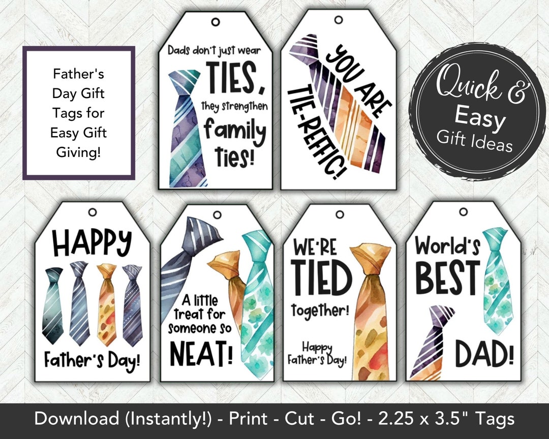 Fathers Day Printable Gift Tag Fathers Day Gift From Kids - Etsy