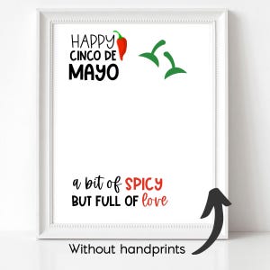 Peppers Handprint Craft Cinco De Mayo Handprint Art Printable - Cinco ...