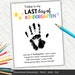 2025 Graduation Last Day of School Handprint Craft, End of School Year ...