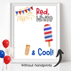 Popsicle 4th of July Handprint Art, Fourth of July Handprint Craft ...
