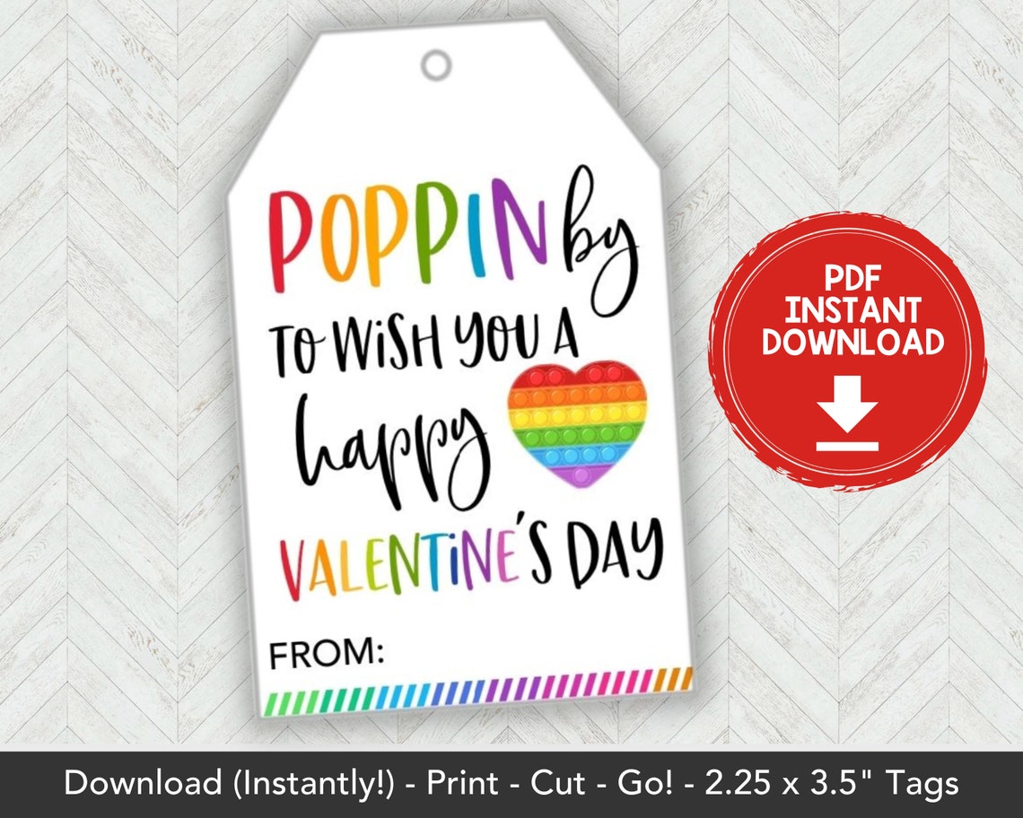 Pop It Valentine Cards Preschool Valentine Pop It Fidget Toy - Etsy