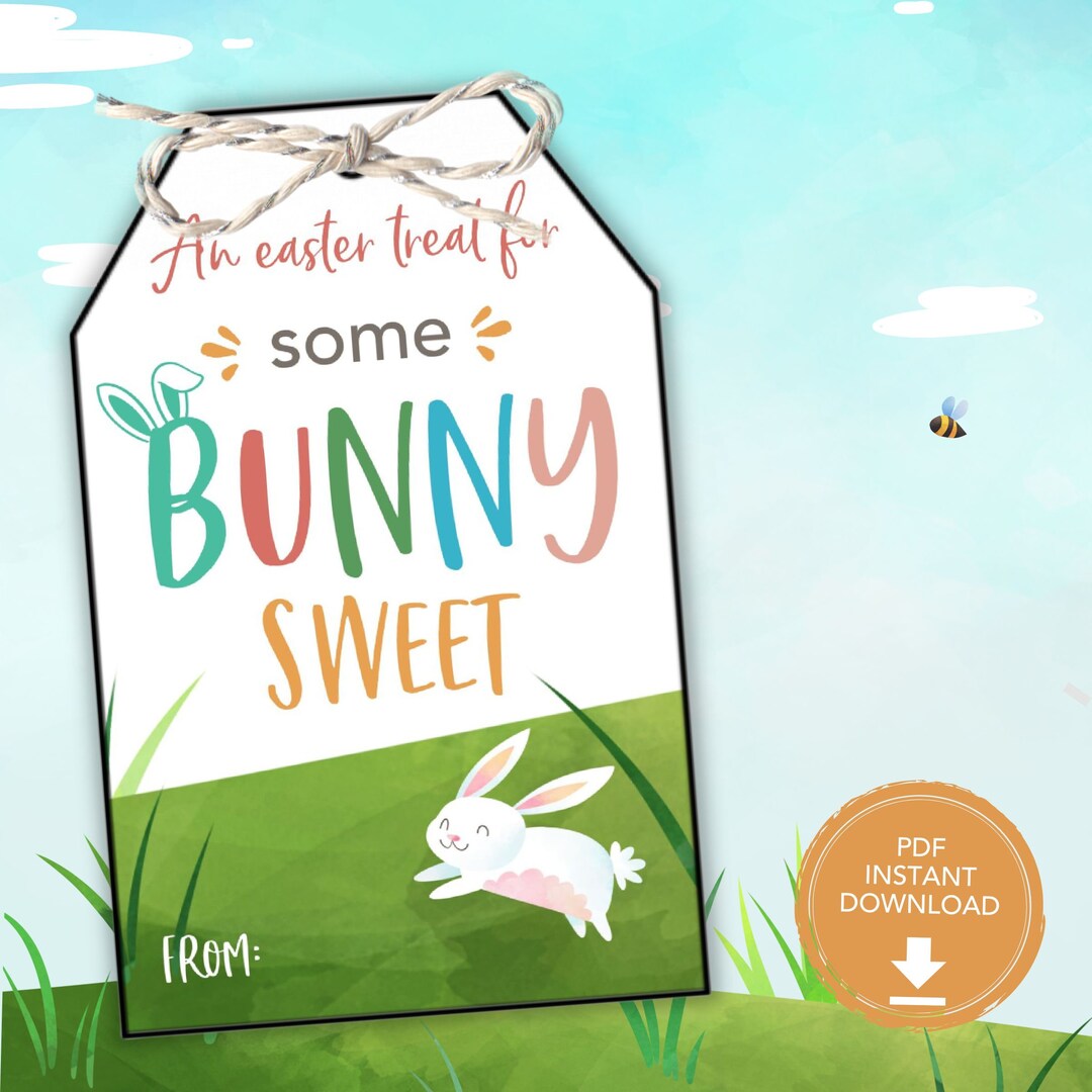 Printable Easter Gift Tag, Easy Easter Gifts, Printable Gift Tags for ...