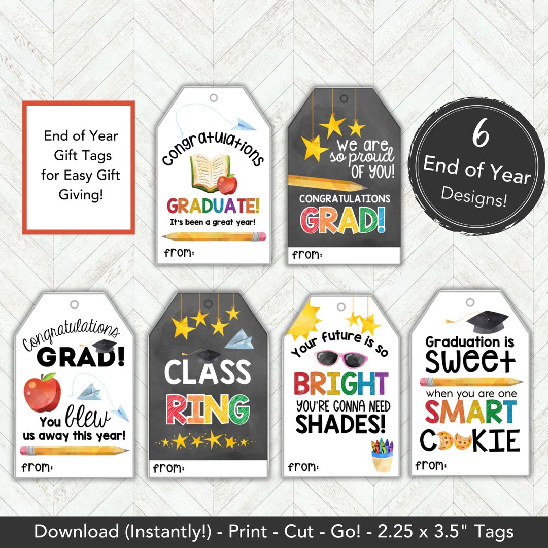 Preschool or Kindergarten Graduation Gift Tag, Prek Graduation Favors ...